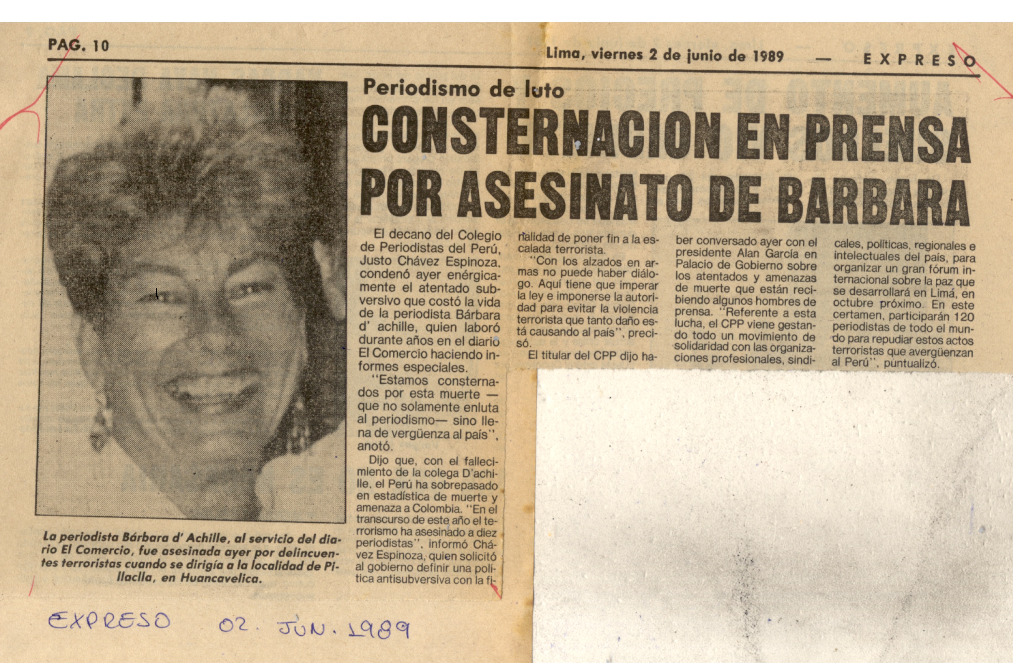 ASESINAN PERIODISTA BARBARA D'ACHILLE | CDI